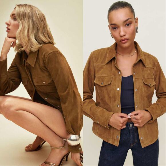 Reformation | Jackets & Coats | Reformation Veda Skylar Suede Shirt Jacket | Poshmark